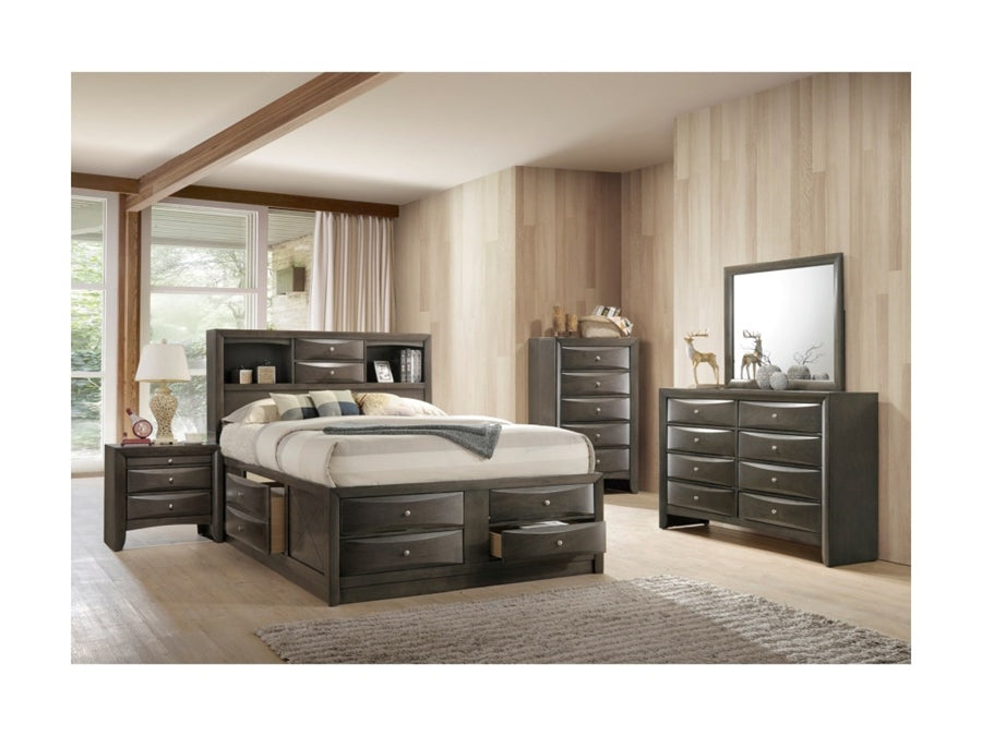 Emily Grey 6 Piece Queen Bedroom Set – Luxury D Homes Furniture